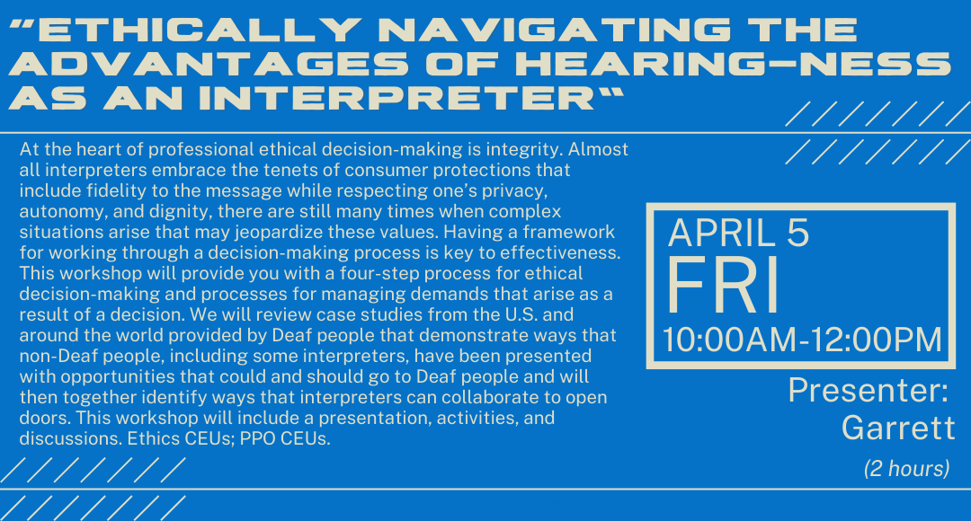 Workshops Descriptions - MCDHH