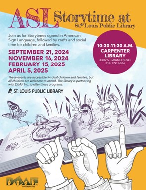 ASL Storytime-Carpenter Library (St. Louis Public Library) - MCDHH